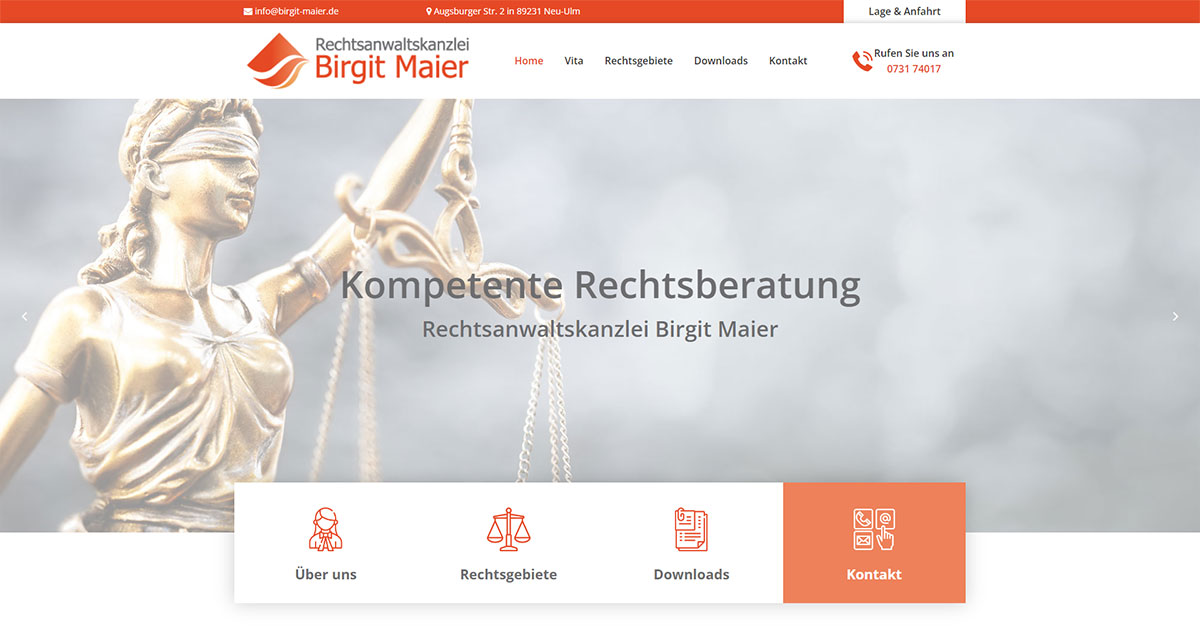 Vita | Rechtsanwaltskanzlei Birgit Maier in Neu-Ulm